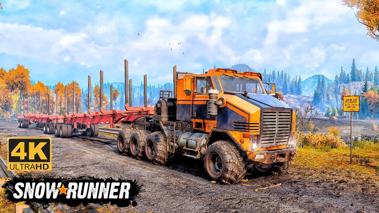 Derry Longhorn 4520 Offroad Truck Towing a Logs on Mudding Road In ...