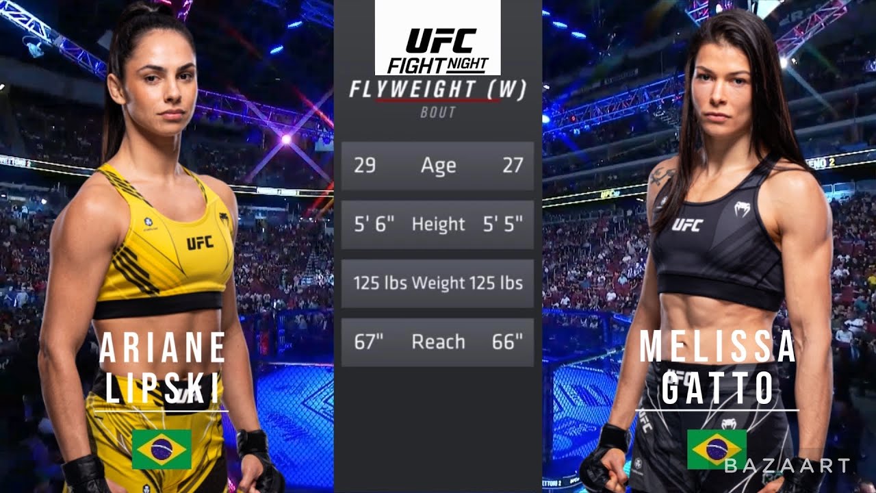 ARIANE LIPSKI VS MELISSA GATTO FULL FIGHT UFC ON ESPN 48 - YouTube