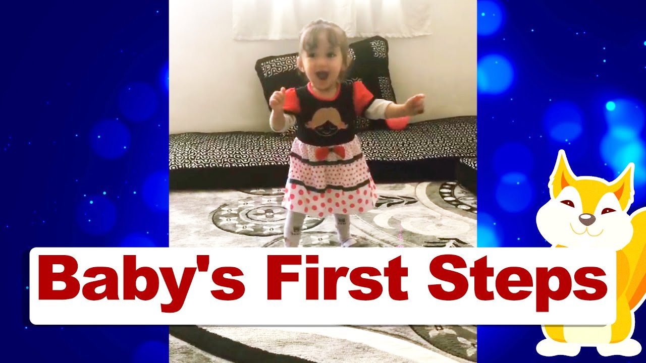 Baby's First Steps - baby's Walking for the First Time - Three months ...
