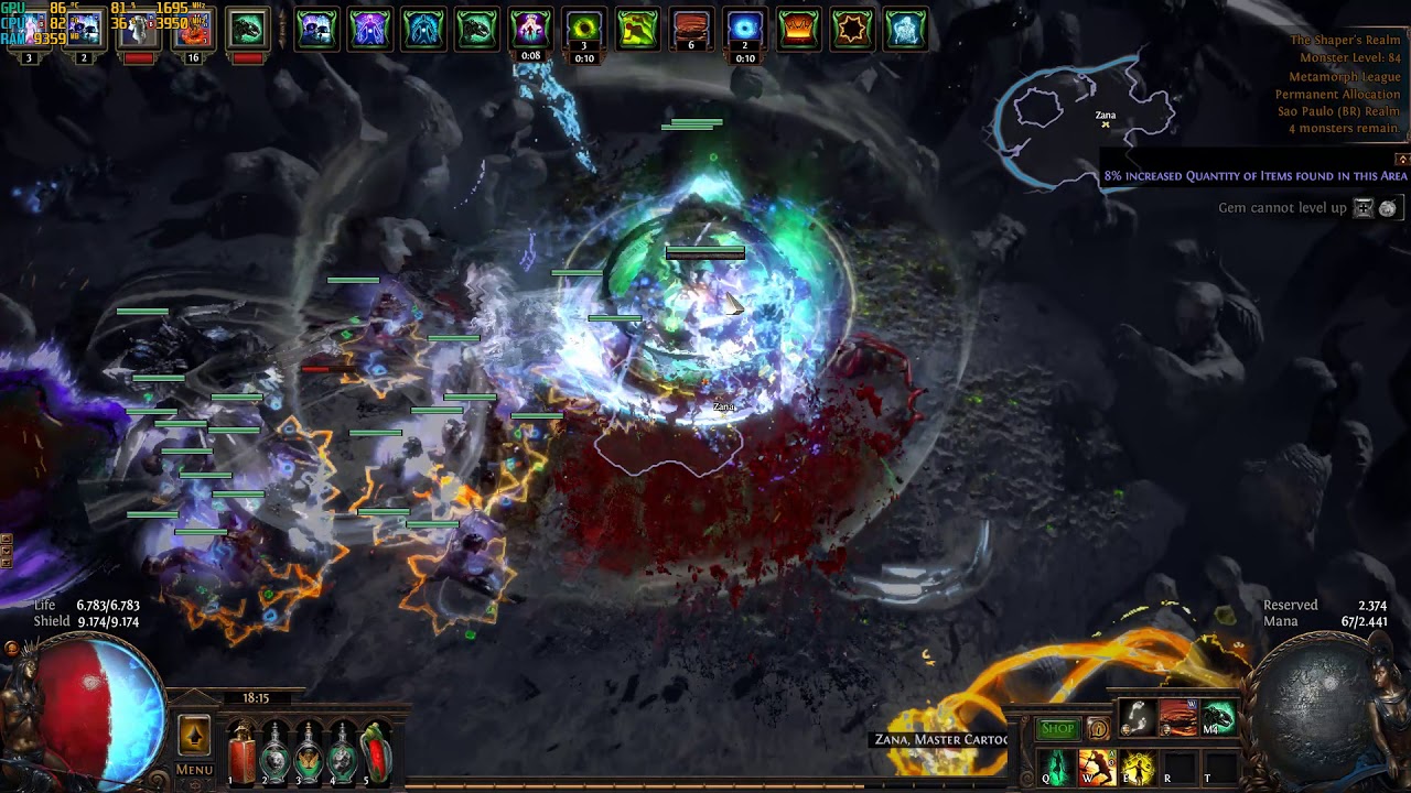 Poe 3 9 Metamorph The Baron Zombie Uber Elder - YouTube