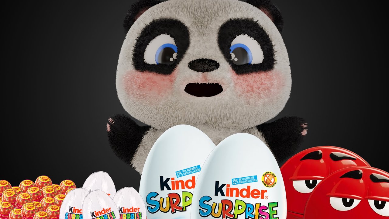 [Candy Panda ️] eating ASMR 🐼🐻 Satisfying Video | Unpacking & Mixing ...