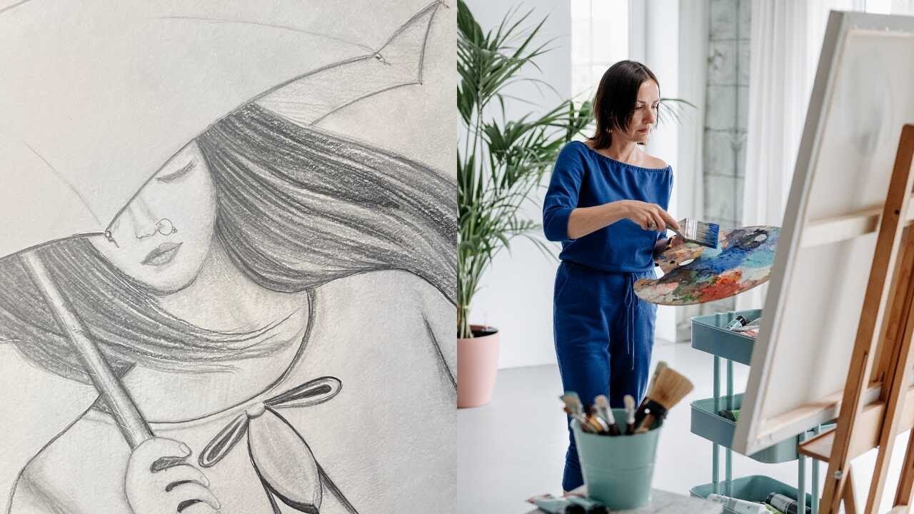 How to draw 🚀 beautiful during tutorial//pencil sketch drawing - YouTube