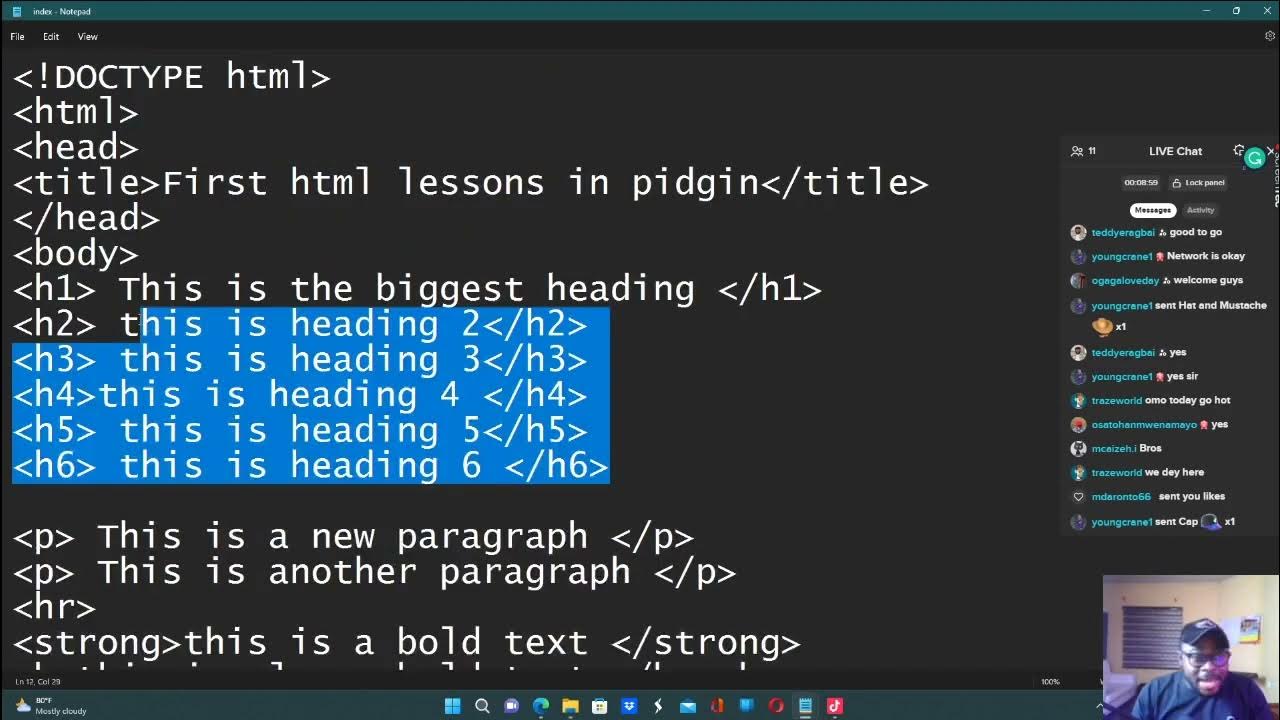 WEB DEVELOPMENT FOR ABSOLUTE BEGINNERS (TIKTOK LIVE CLASSES 004) - YouTube