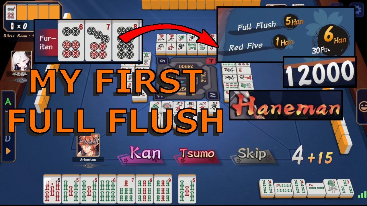 I Can't Believe This Furiten Hand Became a FULL FLUSH! | Riichi Mahjong ...