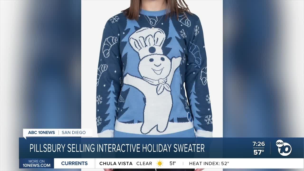Pillsbury selling interactive holiday sweater - YouTube