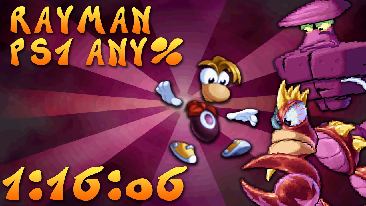 Rayman 1 PS1 100% speedrun 1:16:06 - YouTube