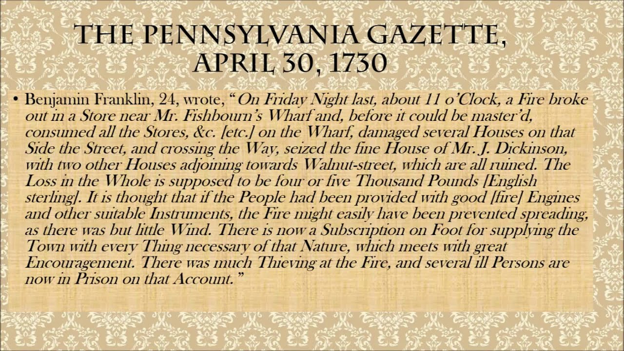 Benjamin Franklin: Pioneer of Insurance in North America - YouTube