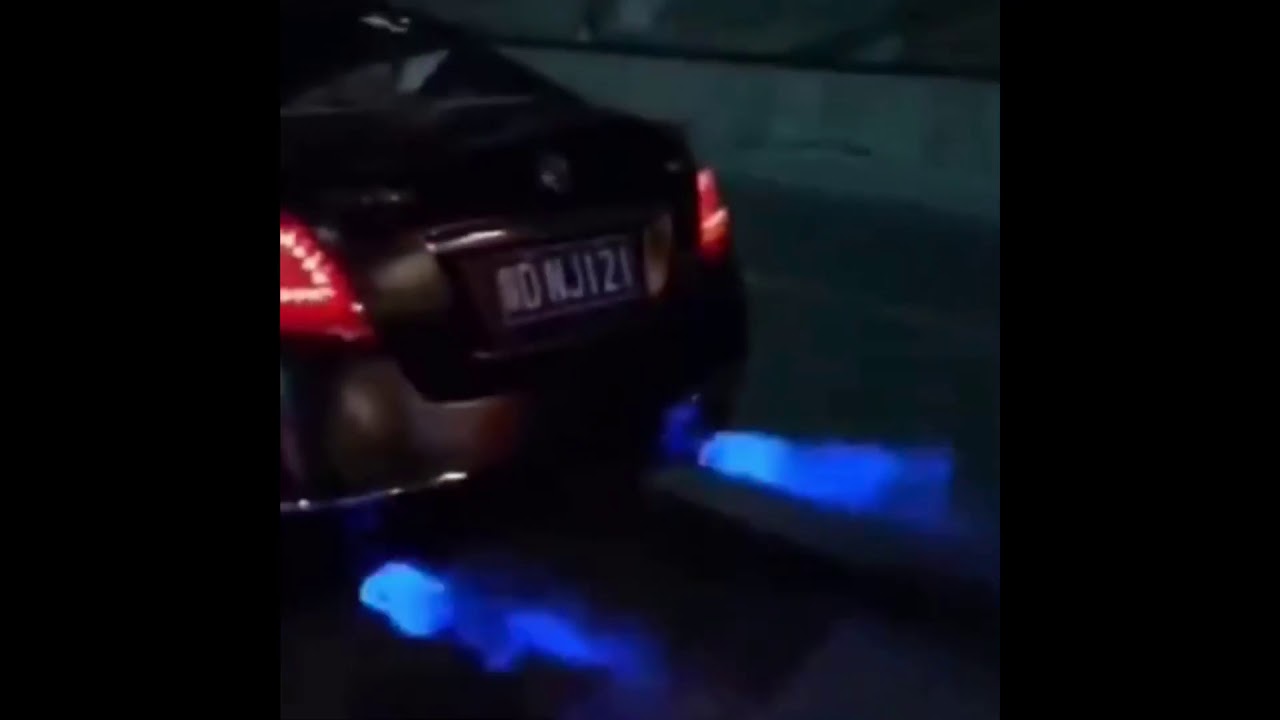 Silencer show led for cars universal exhaust muffler ends with blue led ...