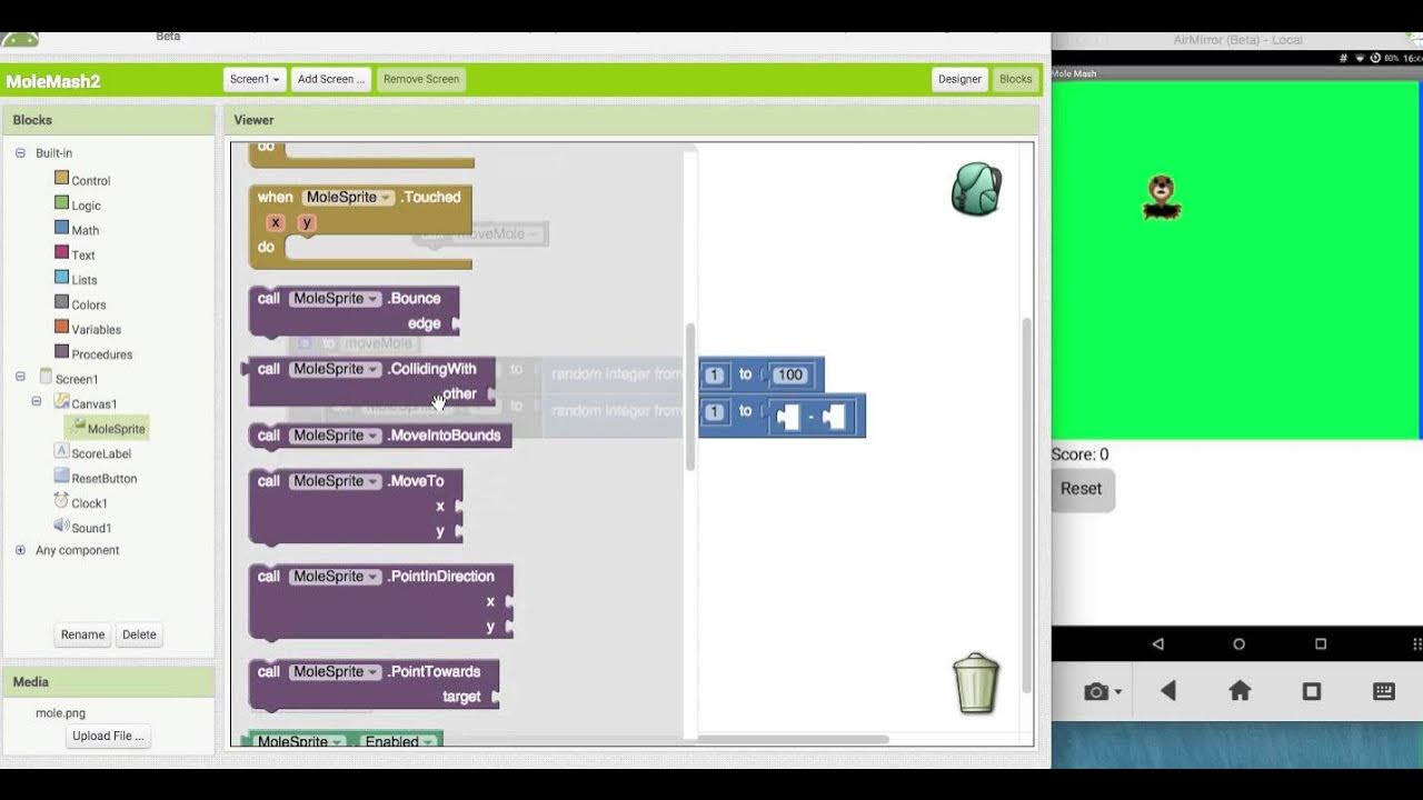 Mole Mash - App Inventor Tutorial Part 2 - YouTube