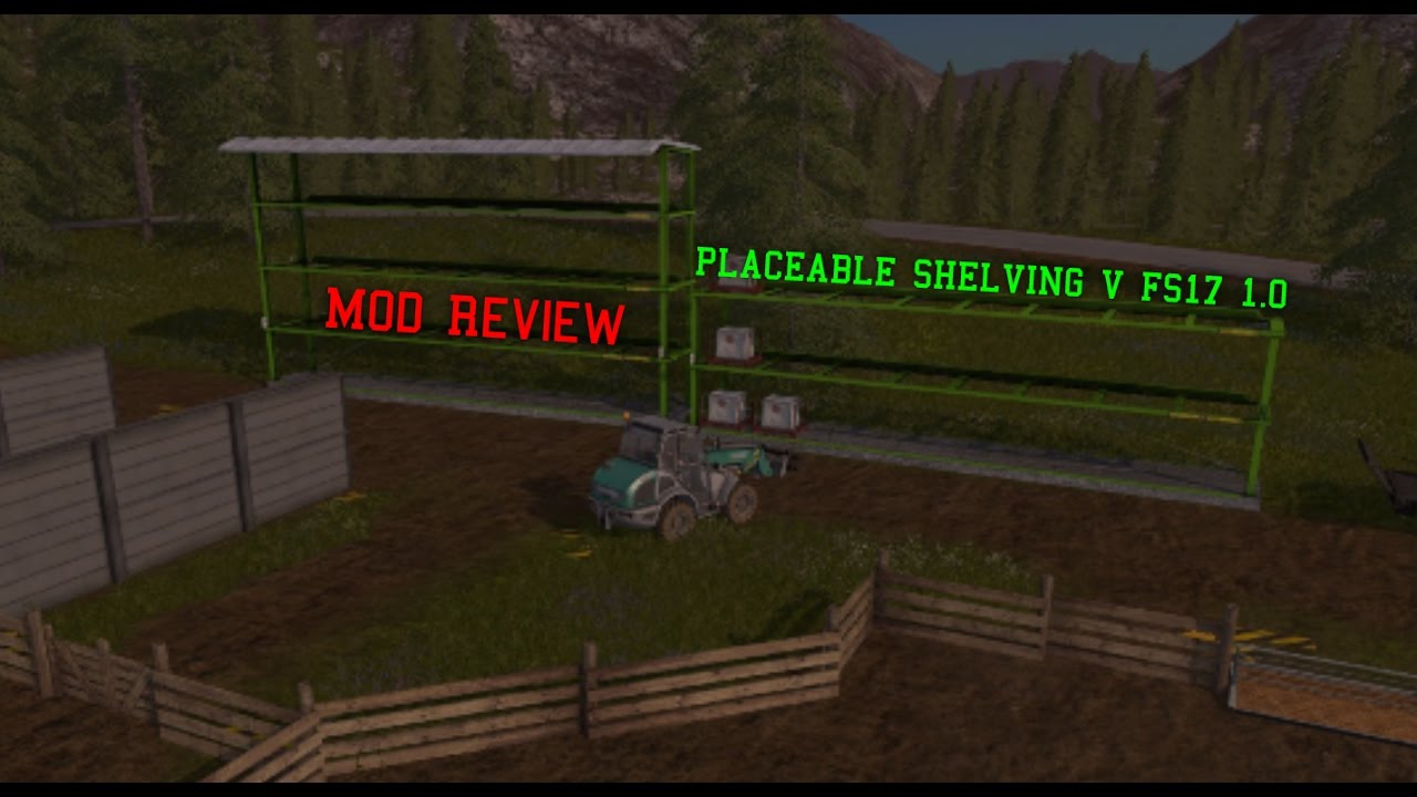 Farming simulator PLACEABLE SHELVING V FS17 1 0 Mod Review - YouTube