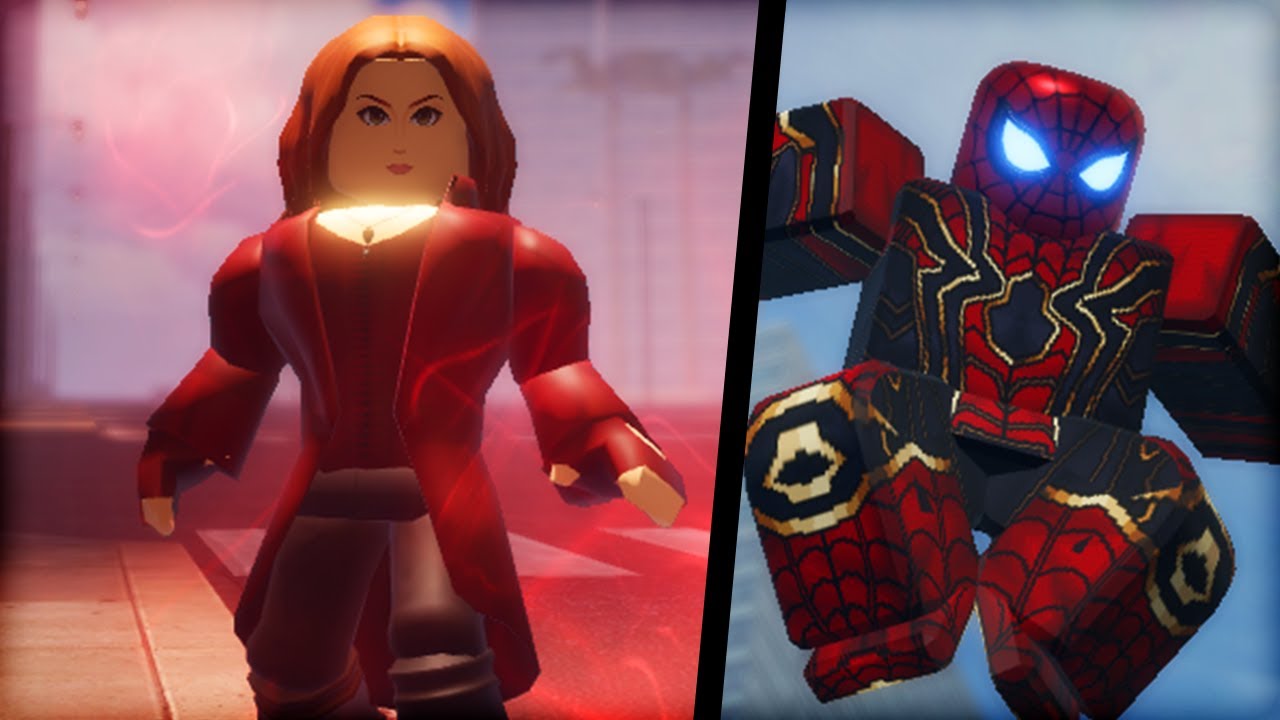 I TRIED SPIDERMAN AND SCARLET WITCH IN THE NEW ROBLOX MARVEL GAME - YouTube