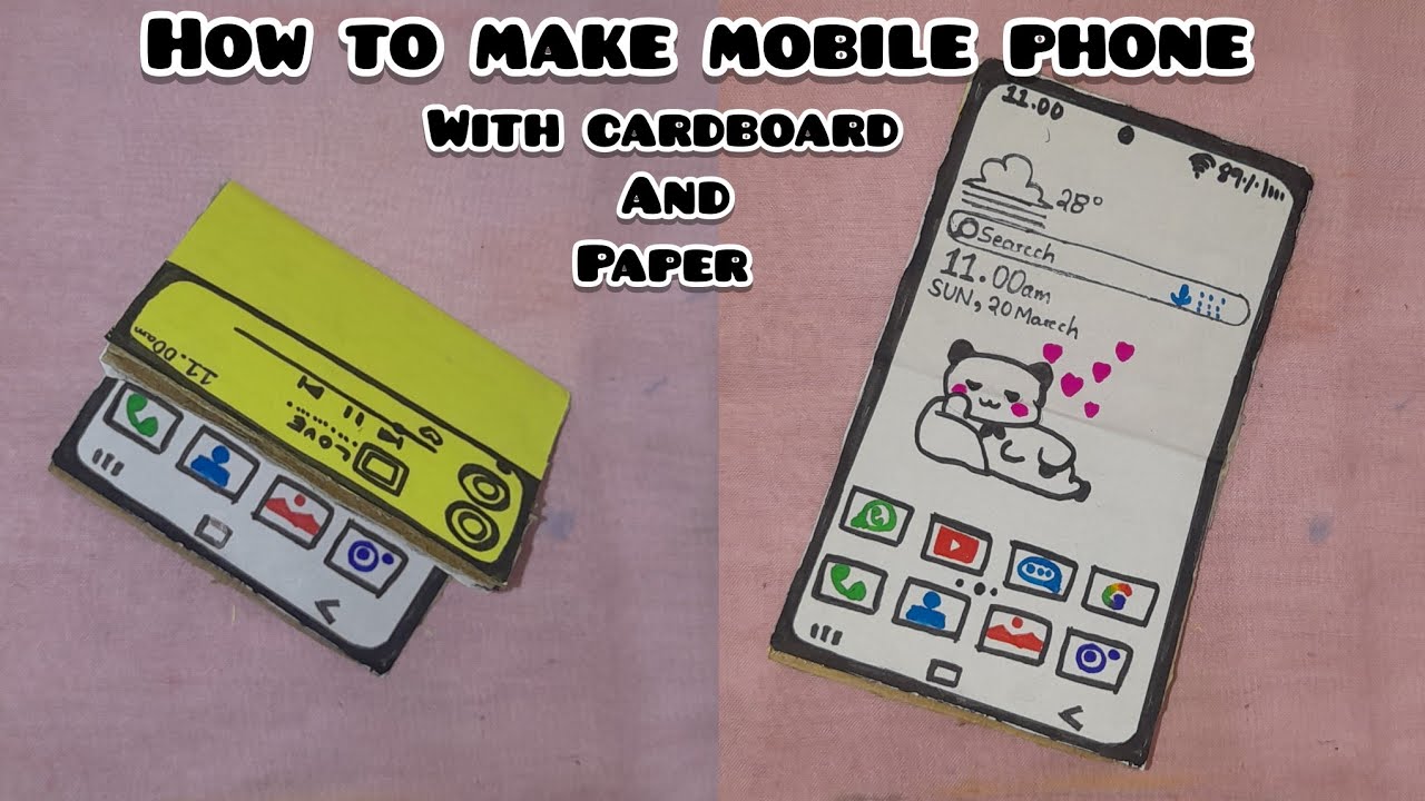 Paper mobile craft/very easy paper mobile phone craft.....#trending # ...