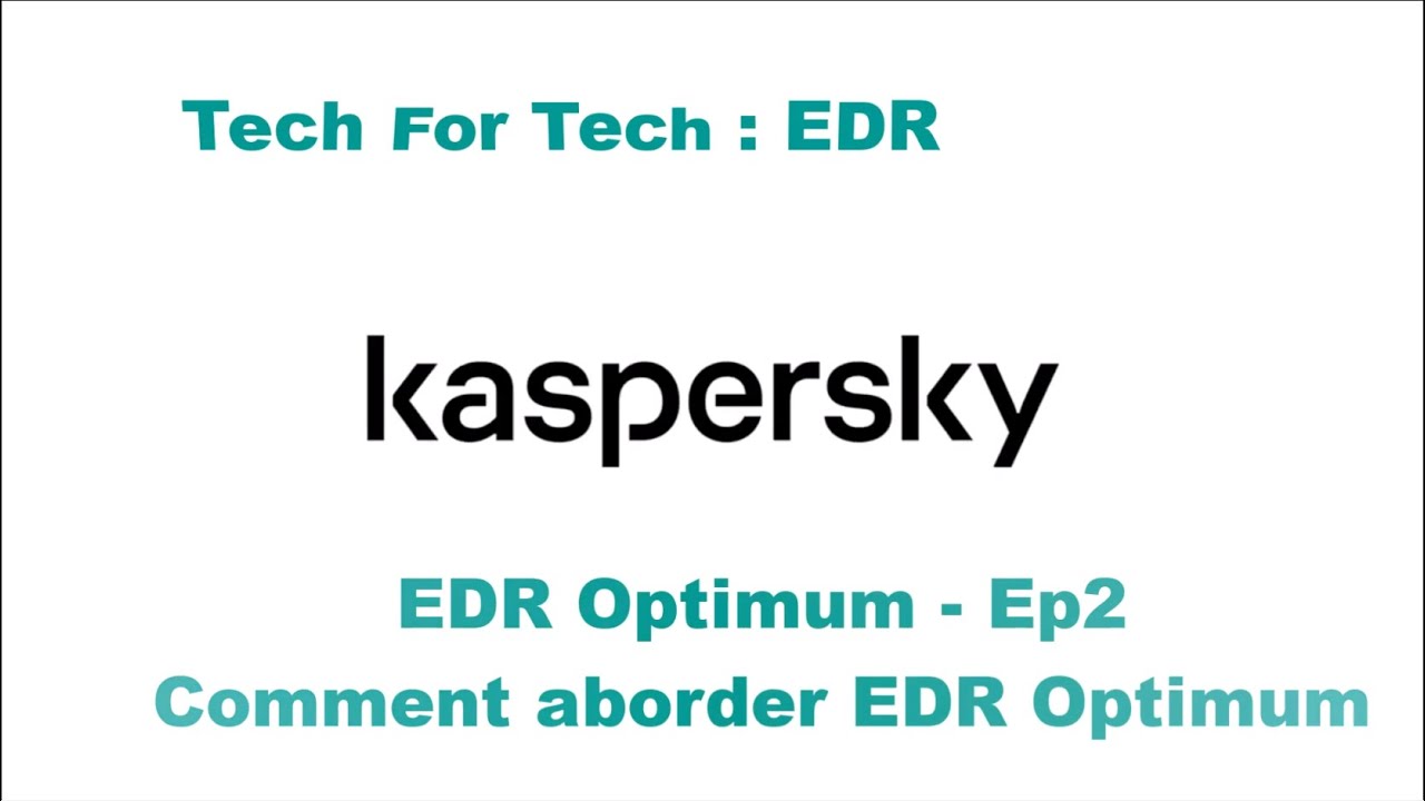 Tech 4 Tech - EDR | EDR Optimum Ep2: Comment aborder EDR Optimum - YouTube
