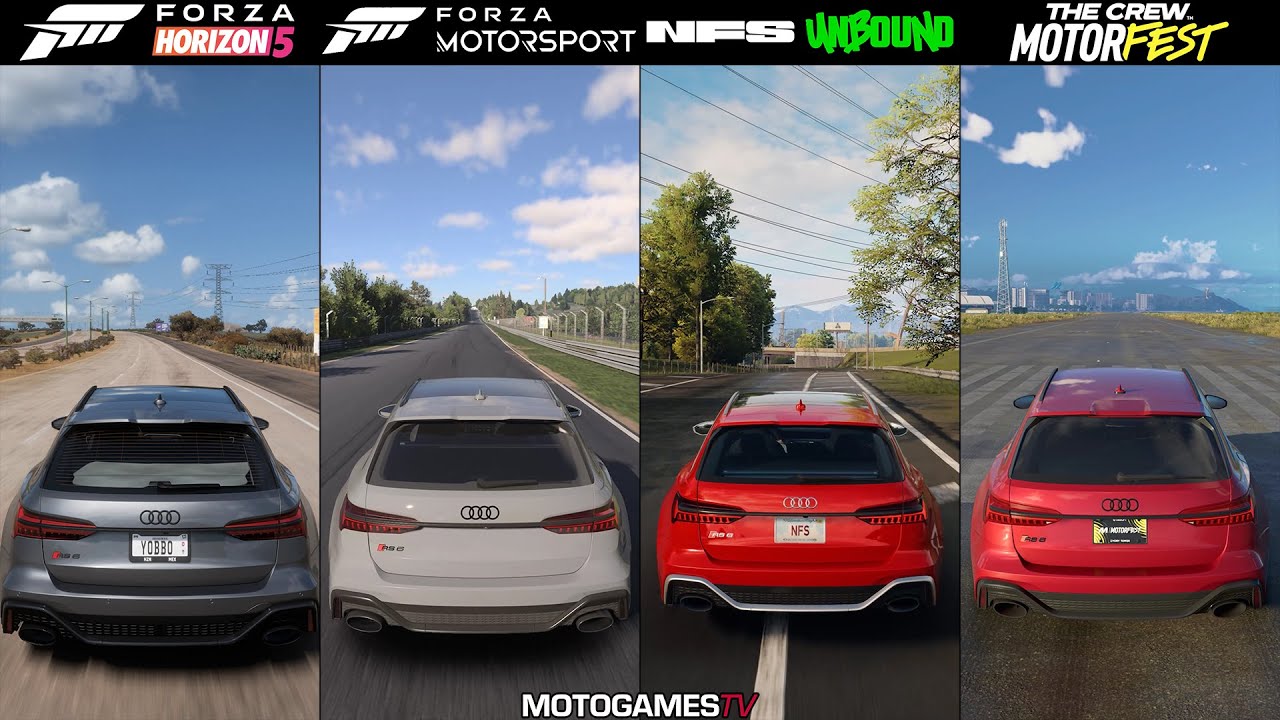 Forza Horizon 5 vs Forza Motorsport vs NFS Unbound vs The Crew ...