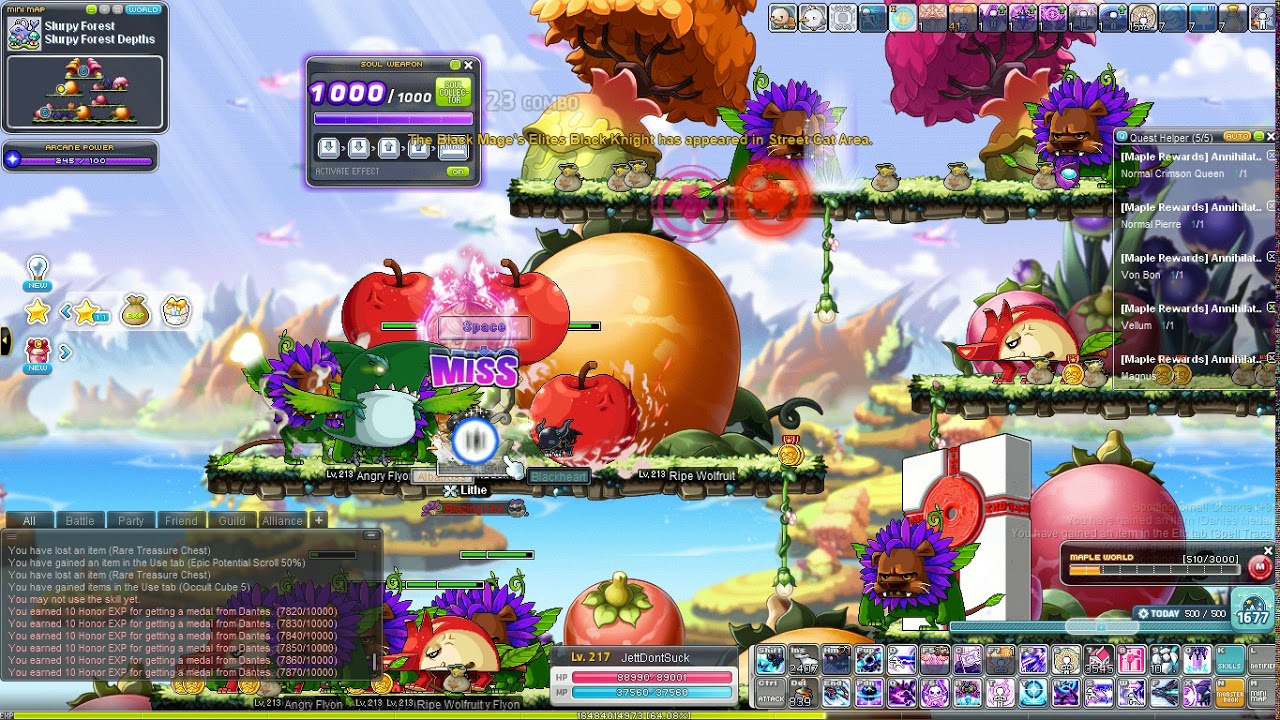 Maplestory GMS - Reboot - 217 Jett - Training at Slurpy - YouTube