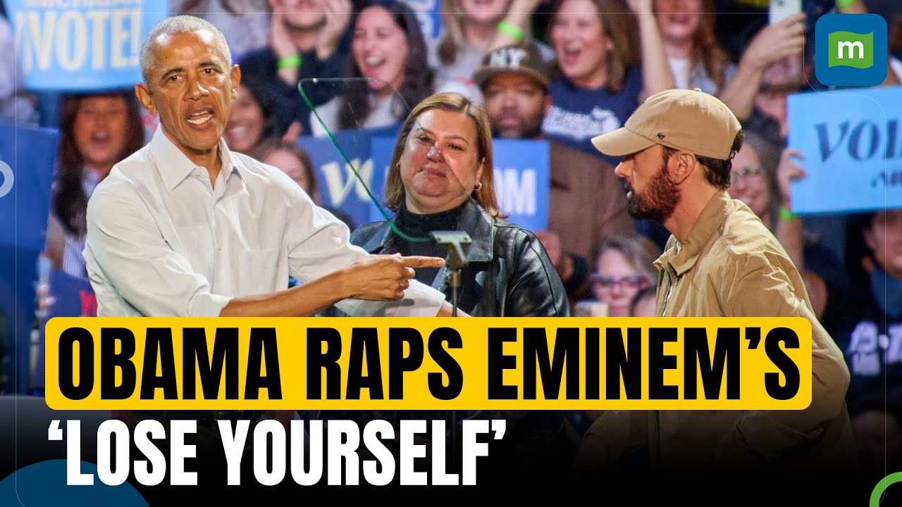 Obama Raps Eminem's 'Lose Yourself' To Energize Harris-Walz Rally In ...