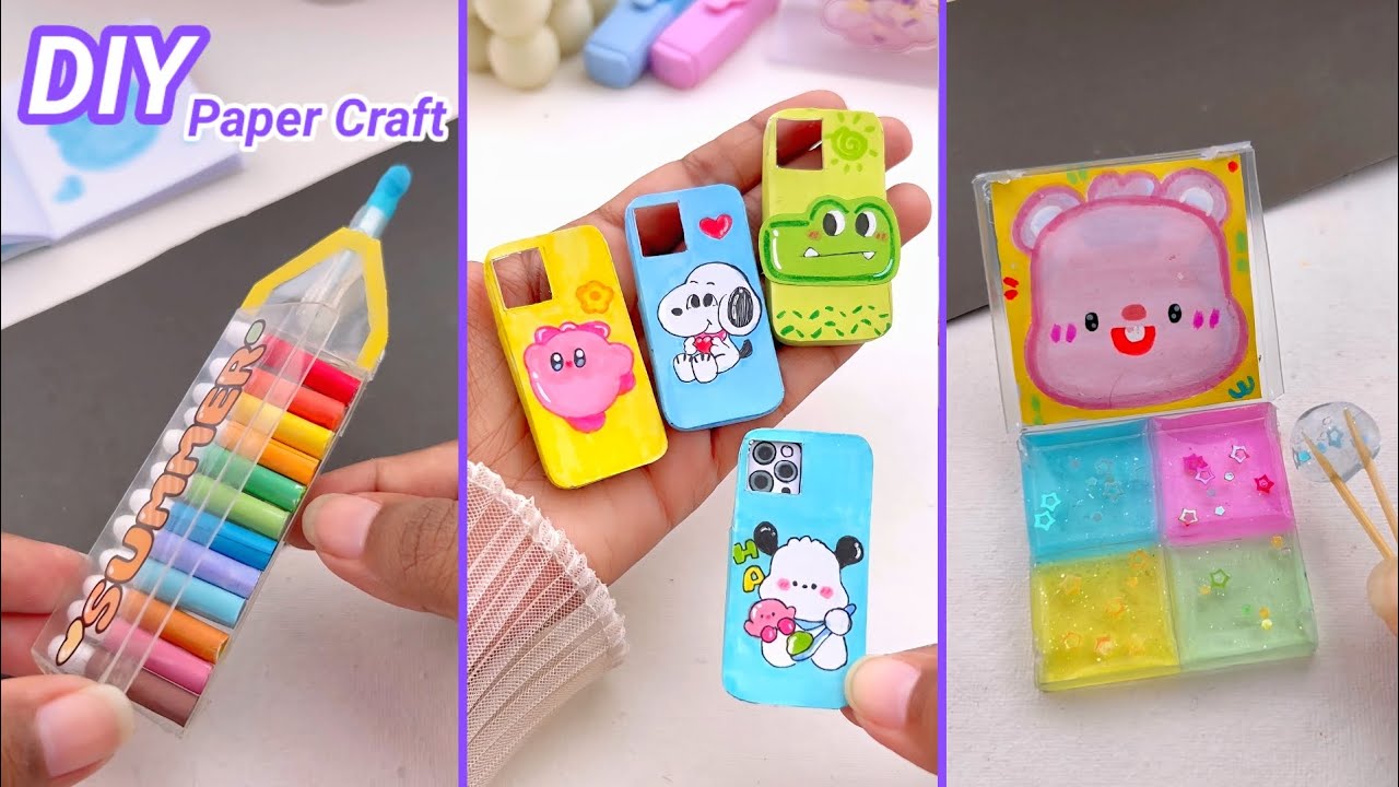 DIY Miniature Crafts Idea / Easy Craft Ideas / school hacks / mini ...