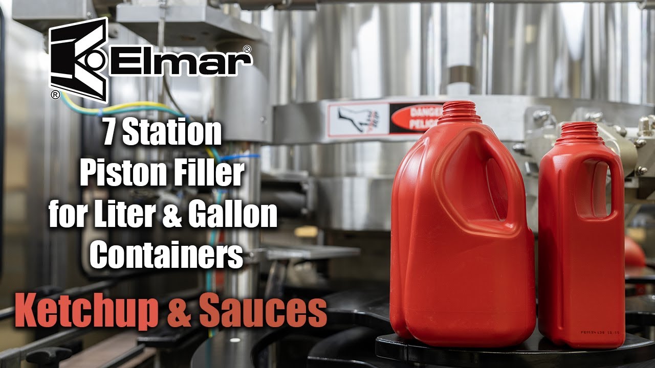 Elmar 7 Station Gallon & Liter Piston Filler for Ketchup and Sauces ...