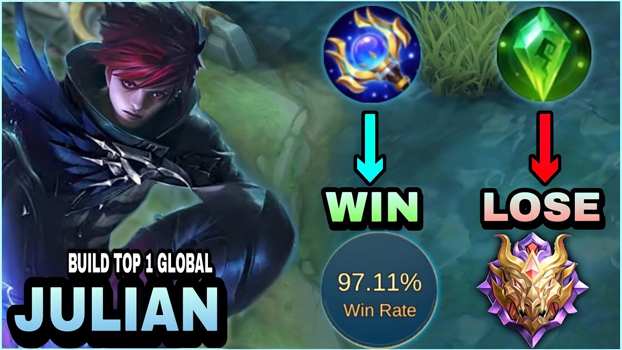 JULIAN BEST BUILD AND EMBLEM | BUILD TOP 1 GLOBAL JULIAN | MLBB - YouTube