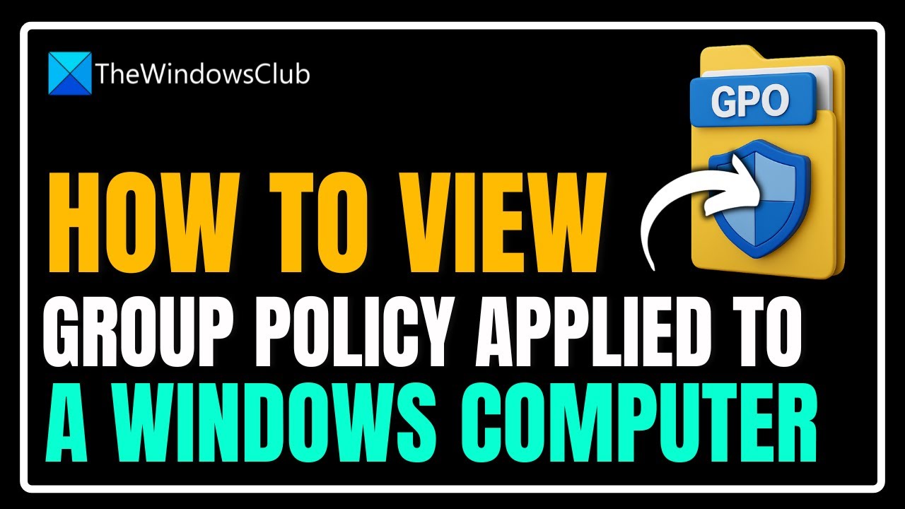 How to view Group Policy applied to a Windows computer - YouTube