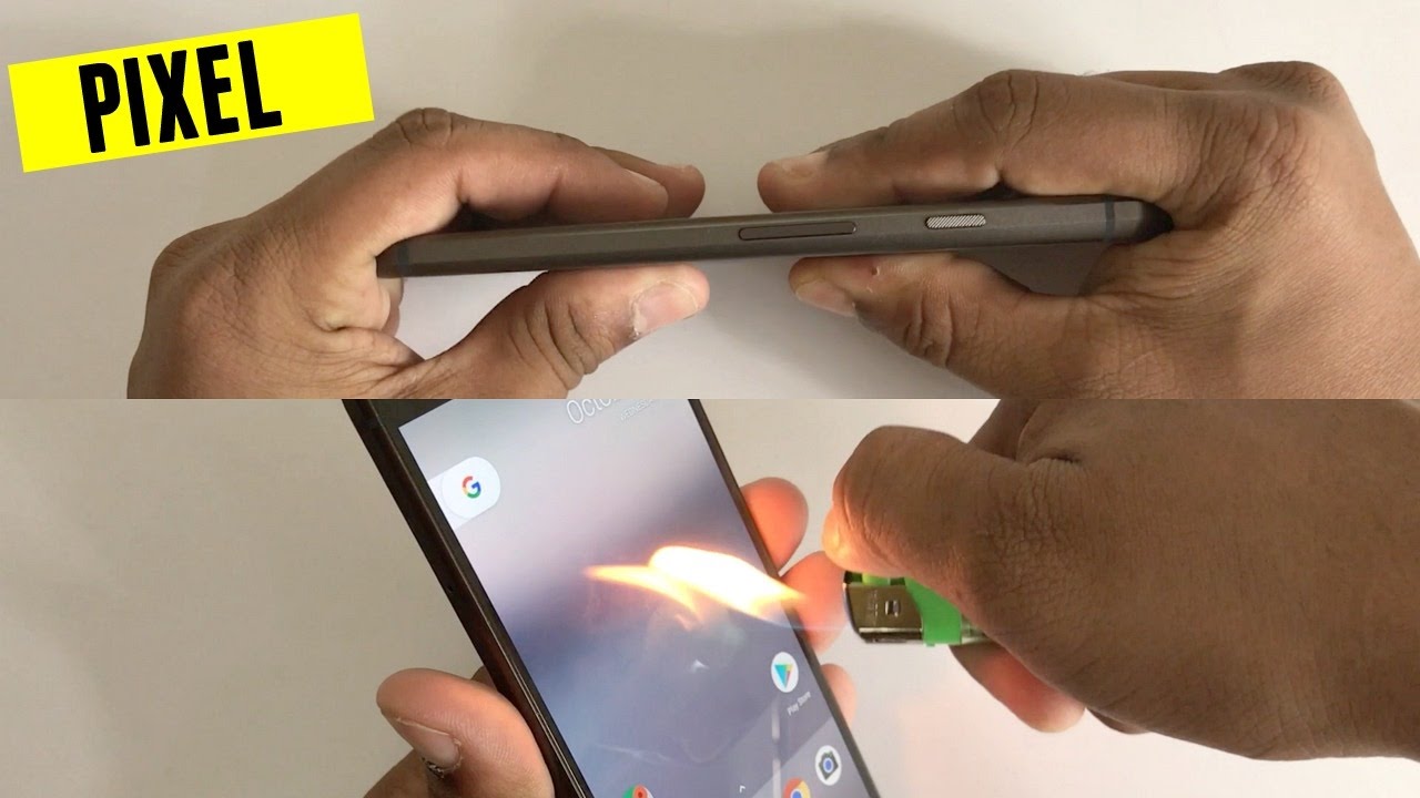 Google Pixel - Bend test, Burn test & Scratch test - YouTube