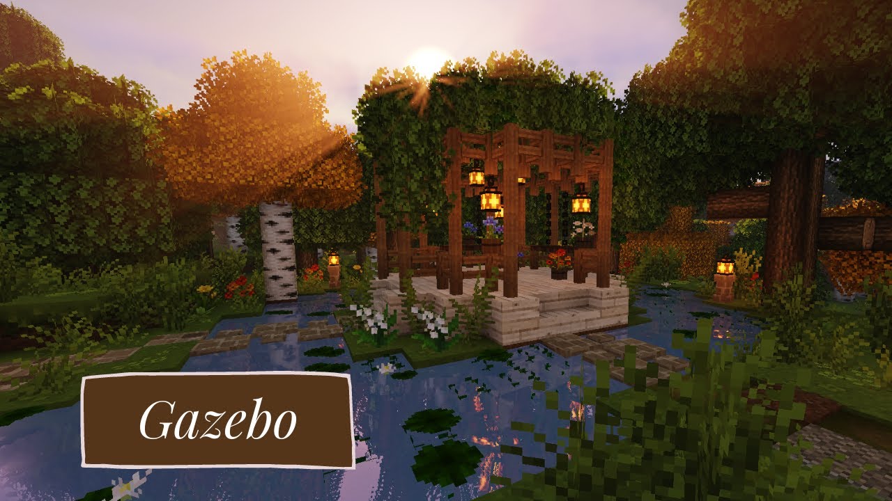 Minecraft - Gazebo | Cottage Core Town Pt. 5 - YouTube