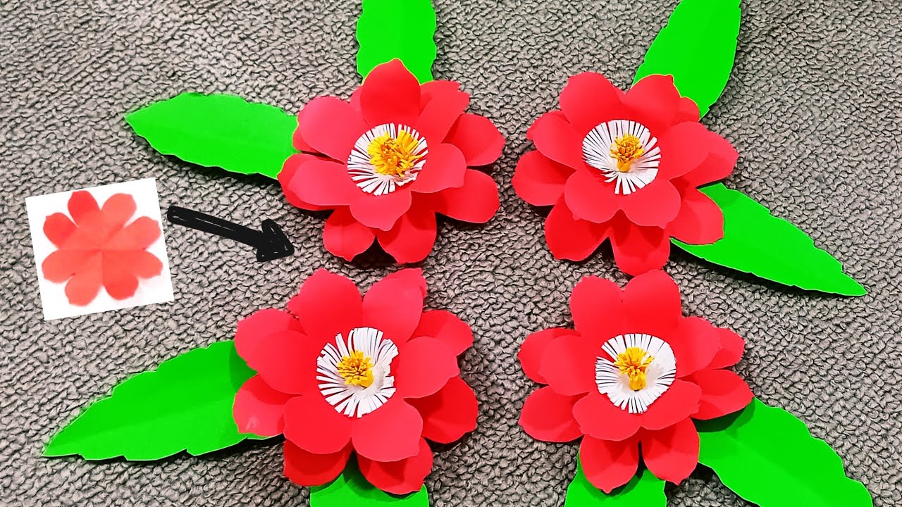 Easy and Beautiful paper Flower Craft|How to make Paper Flower|Paper ...