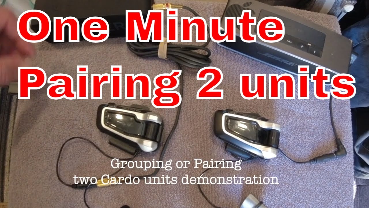 Cardo Grouping two units aka grouping in one minute easy just watch ...