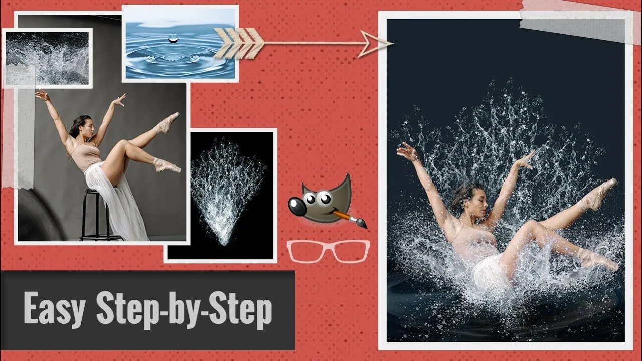 How To Create a Water Splash Composite Effect in GIMP - YouTube