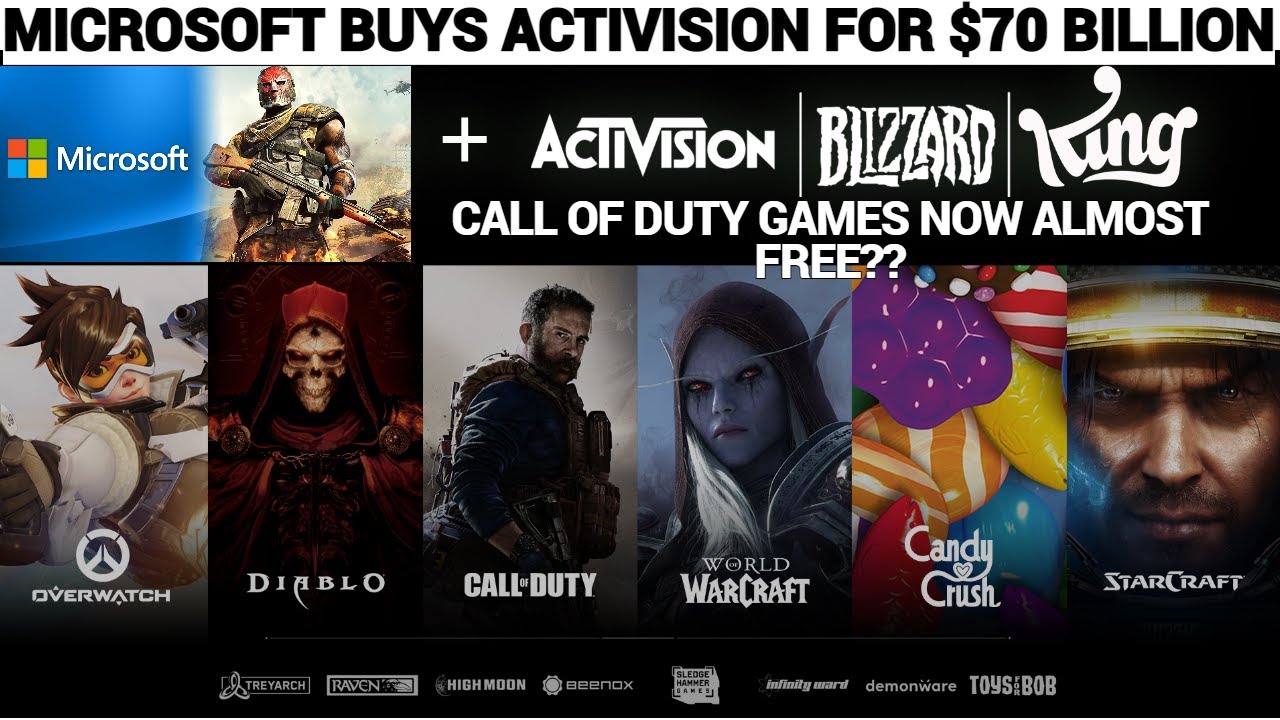MICROSOFT BUYS ACTIVISION 🔥| CALL OF DUTY GAMES ALMOST FREE NOW ...