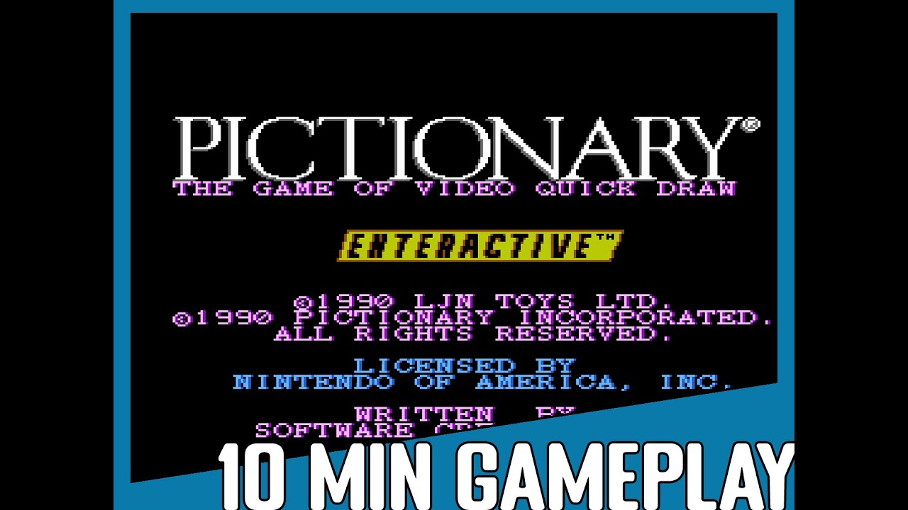 10 Minute Gameplay: Pictionary (1990) NES - YouTube