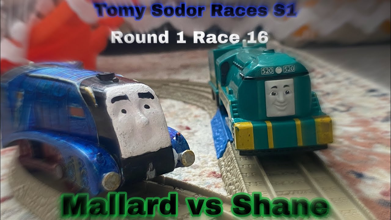 Tomy Sodor Races S1 Round 1 Race 16: Mallard vs Shane - YouTube