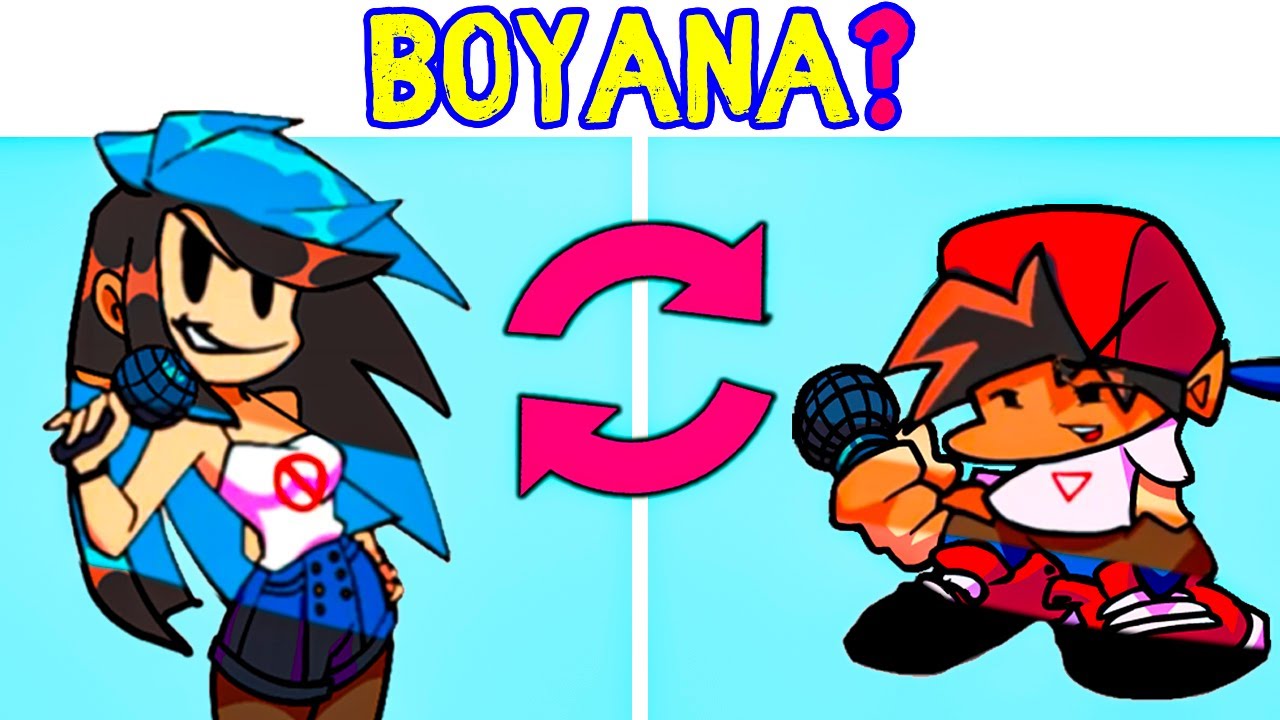 Boyfriend + Ayana = Boyana? FNF Swap Characters (Friday Night Funkin ...