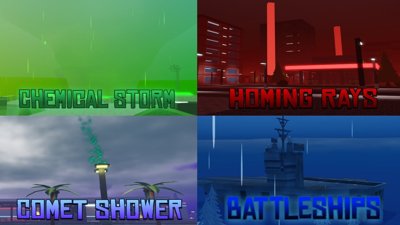 Roblox Disaster Warning | Chemical Storm, Homing Rays, Comet Shower ...