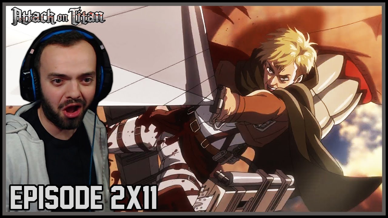 Erwin CHARGE!! | Attack on Titan Reaction Season 2 Episode 11 - YouTube