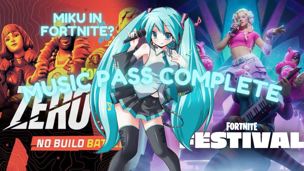 Hatsune Miku in FORTNITE | 100%ing the music pass - YouTube
