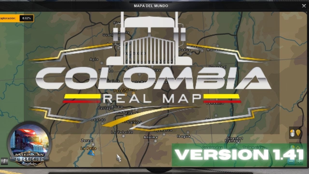 🔥 Colombia Real Map para ATS 🚛 Versión 1.41 🔥 - YouTube