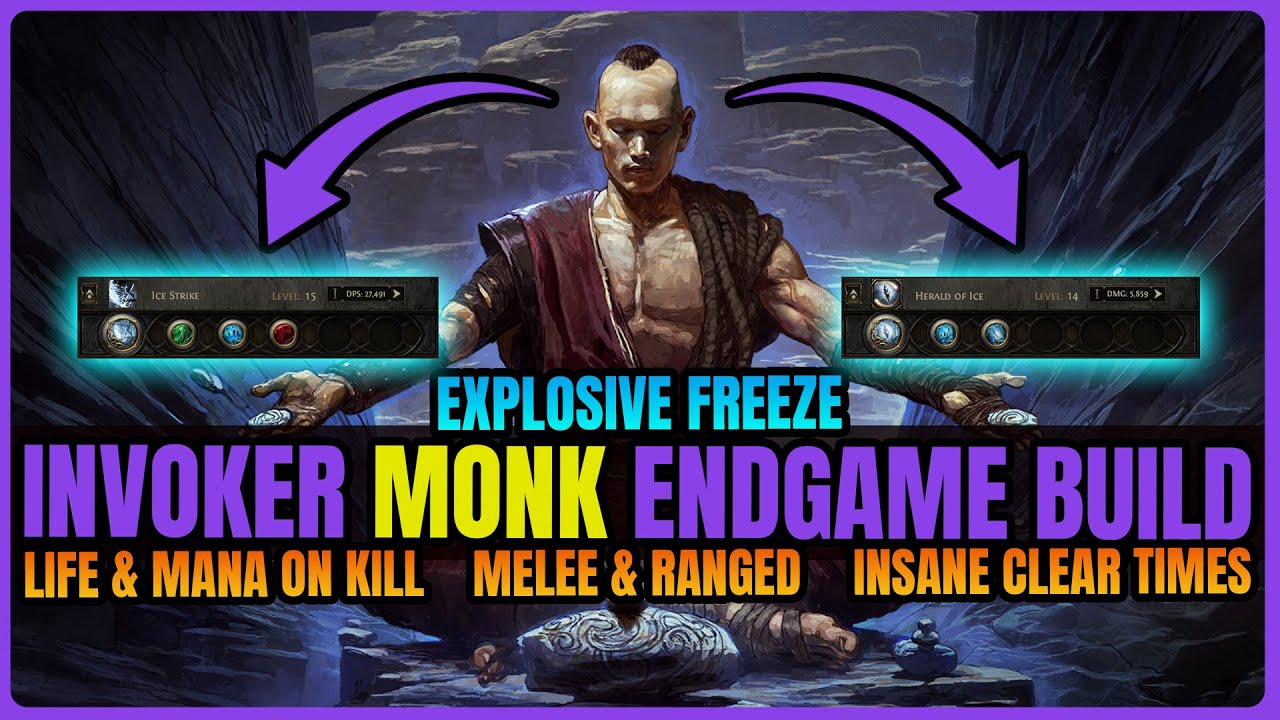 EXPLOSIVE FREEZE Cold INVOKER MONK Endgame Build Guide - Path of Exile ...