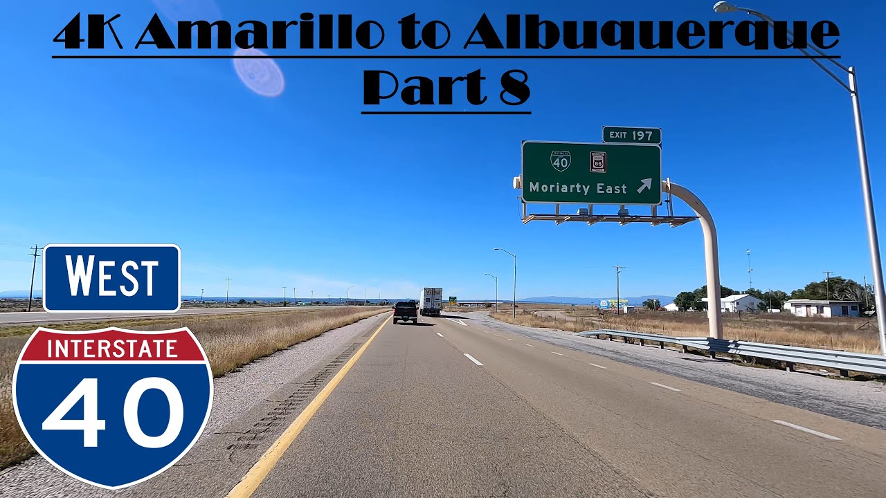4K Amarillo to Albuquerque Part 8. I 40 West. Interstate 40 West - YouTube