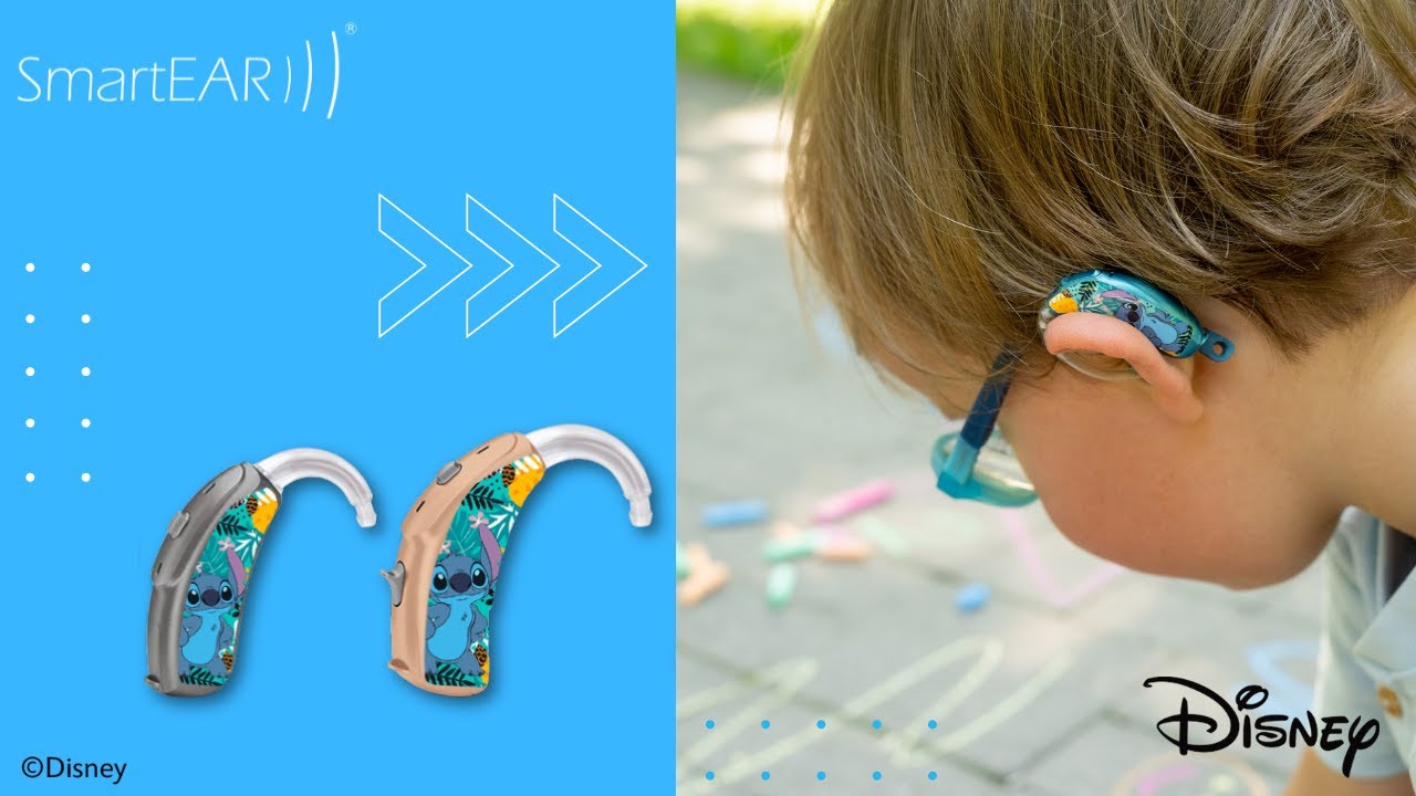 SmartEar skins for hearing aids with Disney characters - YouTube