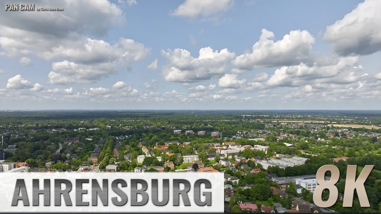 Ahrensburg, Germany: Wolken und Schloss - Aerial Pan - Luftpanorama ...