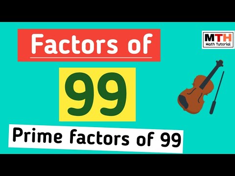 Factors of 99 | Prime factors of 99 - YouTube