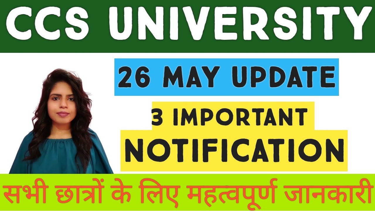 CCSU Result Update || CCS University Latest Update ...