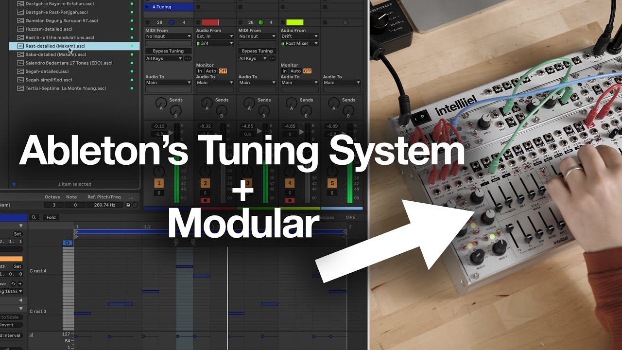 Intellijel MIDI 1U: Using Ableton's Tuning System with Eurorack Modular - YouTube