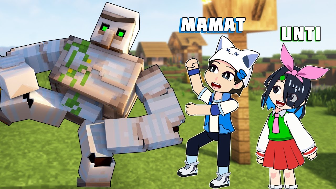 100 Hari Main Sama Mutant Iron Golem Minecraft - Mamat & Unti Berubah ...