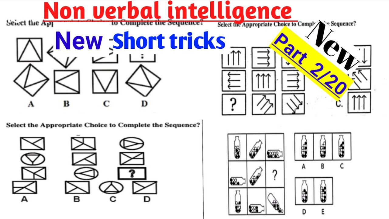 Non verbal intelligence / nonverbal intelligence Test / nonverbal ...