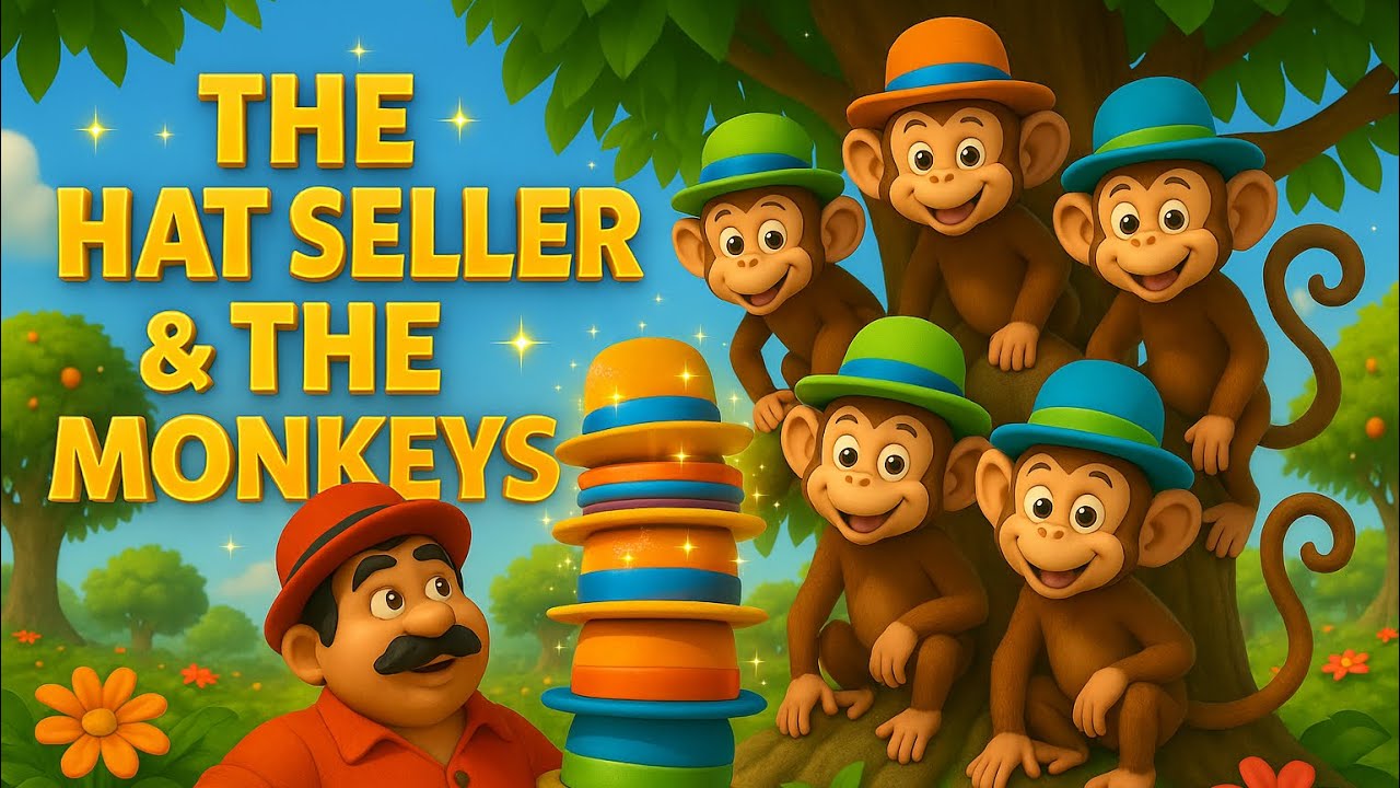 The Hat Seller and the Monkeys| Moral Story for Kids | English Fairy ...