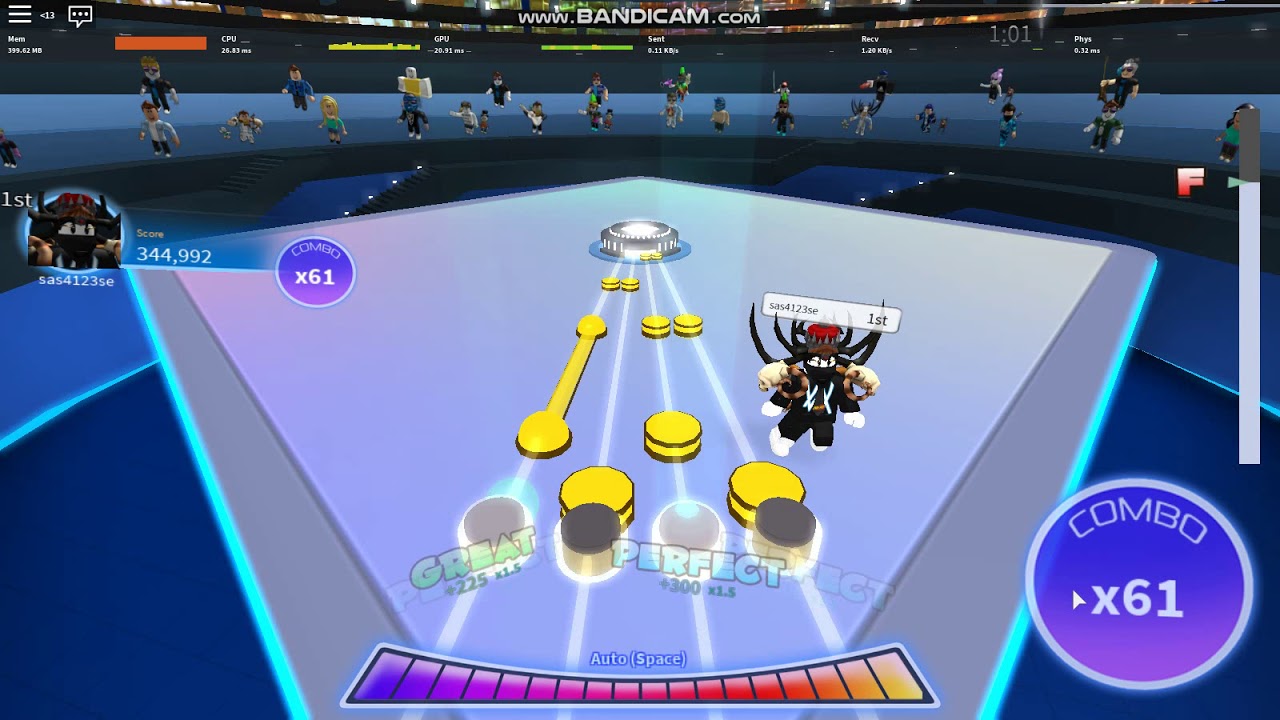 game roblox robeat play in miku - YouTube