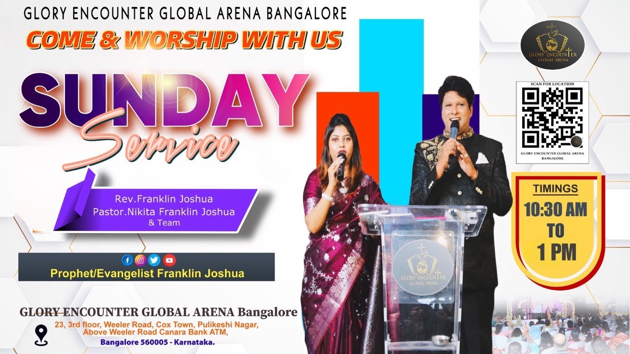 LIVE | SUNDAY SERVICE | GLORY ENCOUNTER GLOBAL ARENA BANGALORE - YouTube