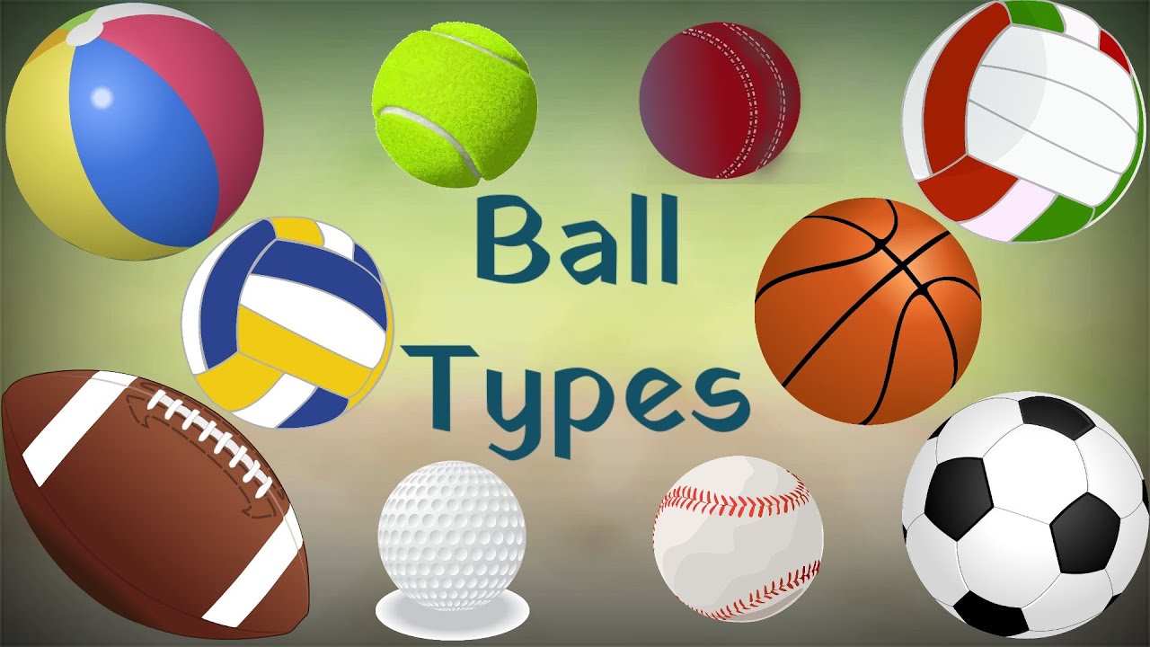 Different types of Balls | English Vocabulary- Types of Balls | Indoor ...